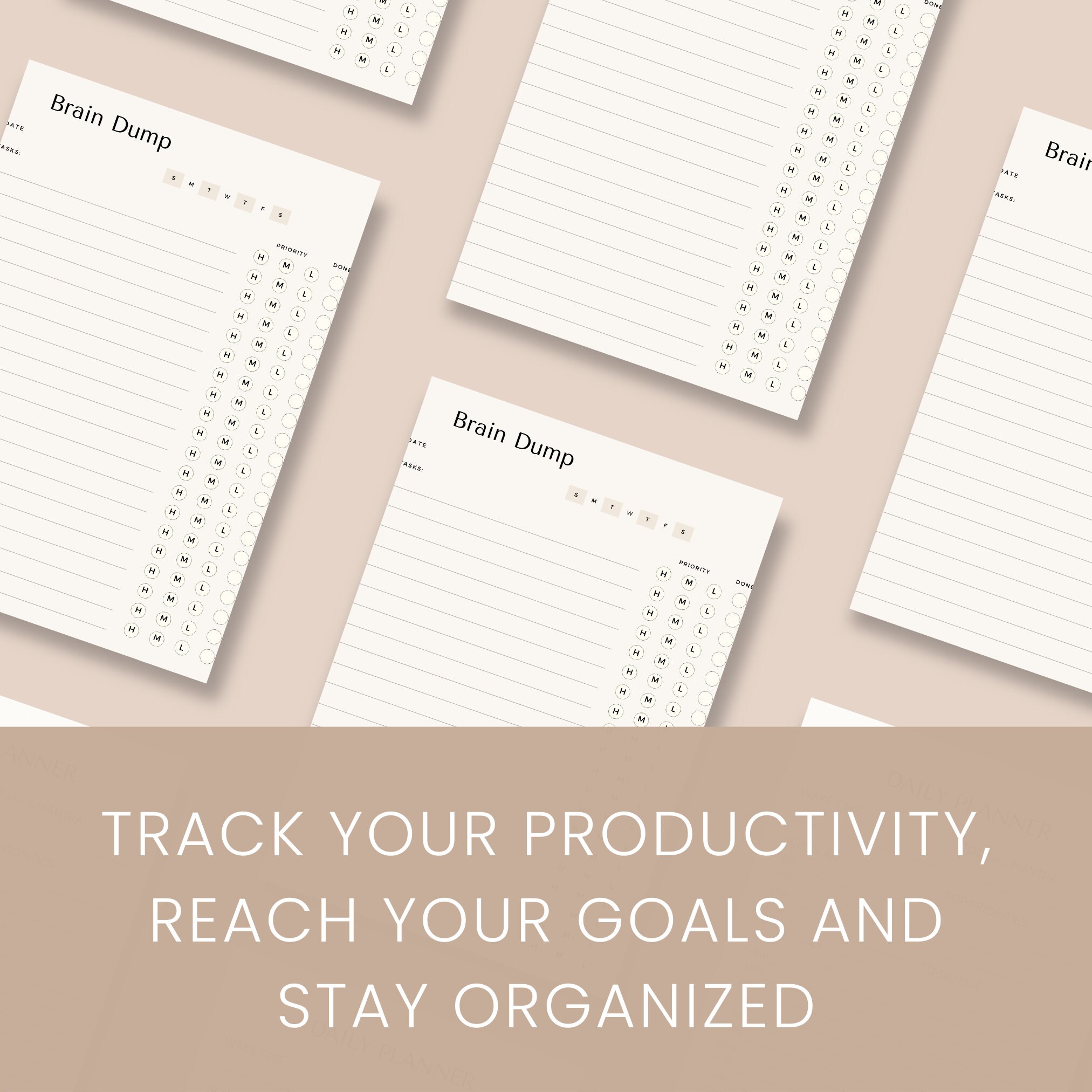 Brain Dump Journal Printable | ADHD Planner Pages | Productivity ...