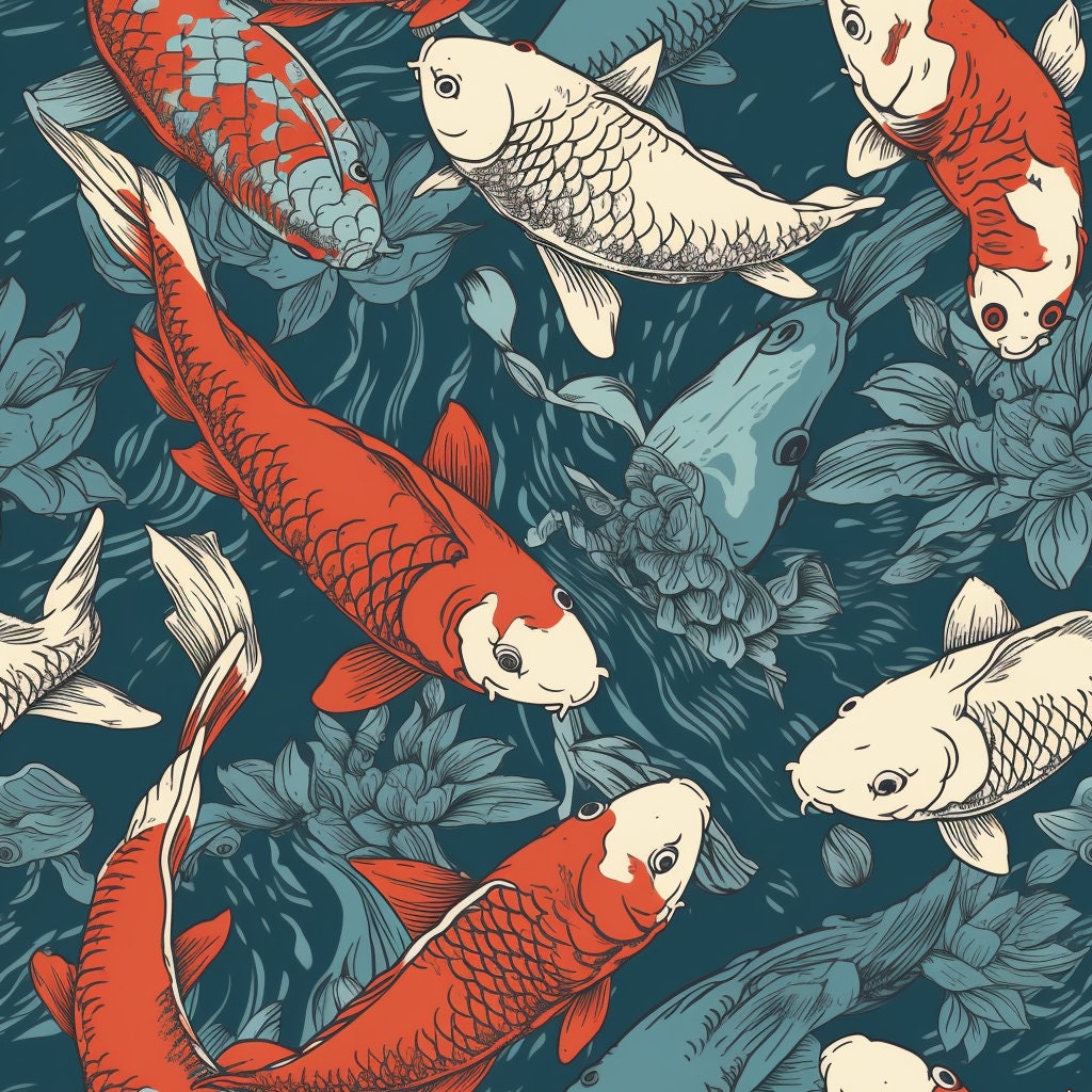 Koi Fish Pattern - Etsy
