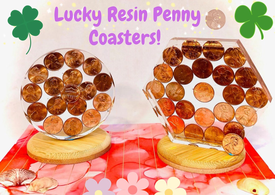 Handmade Resin LUCKY Penny Coaster! Great for Gifts/decor! Made With ...