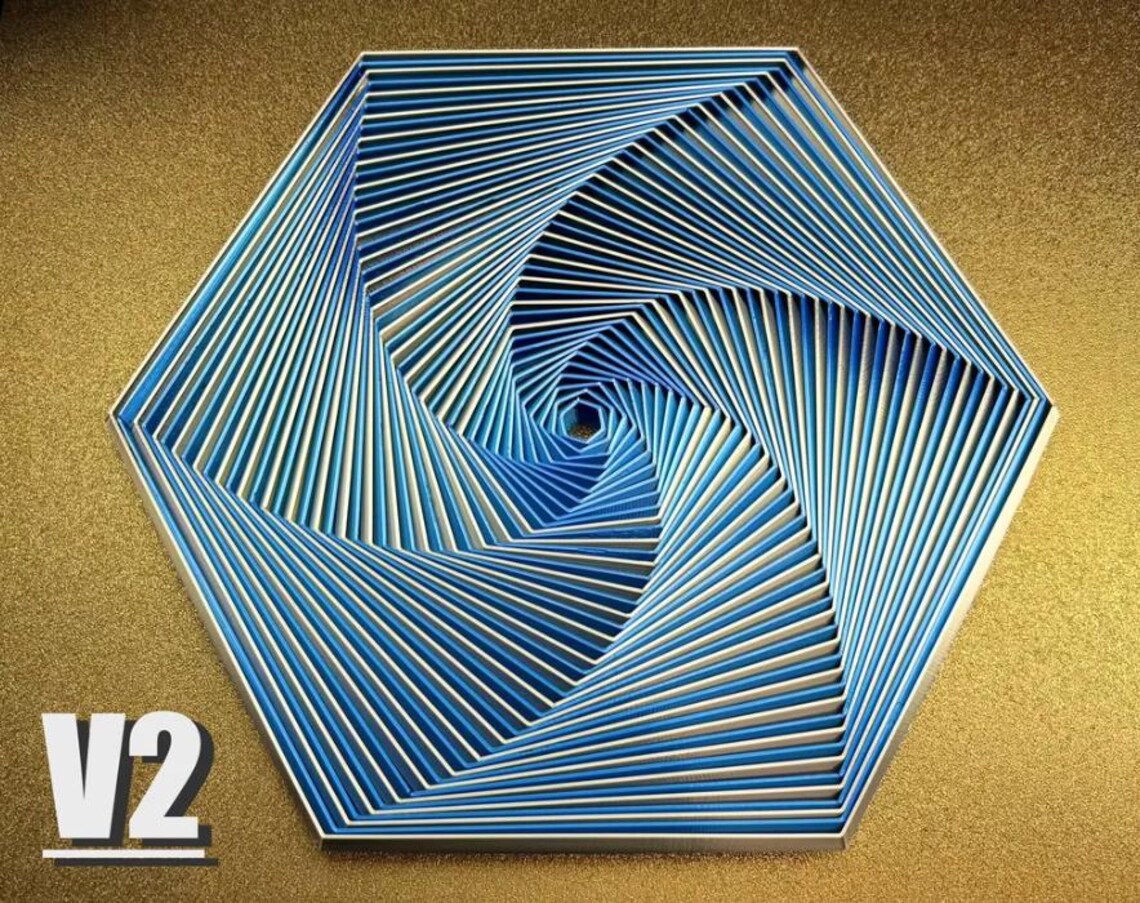 Whimsical 3-D Printed *custom Color* Hexagon Vortex Fidget! Great for ...