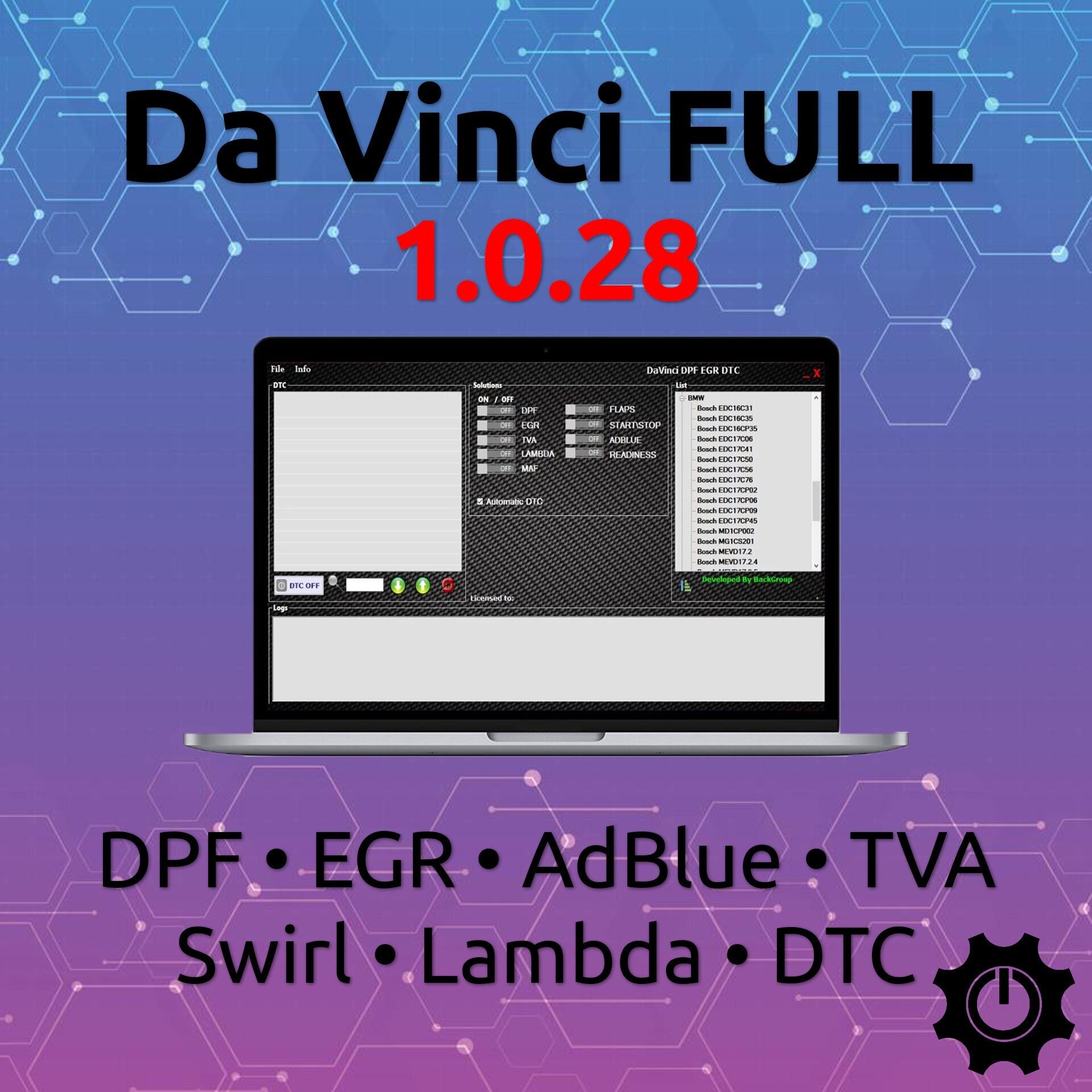 Da Vinci Software Full 1.0.28 DPF EGR Adblue Tva Swirl Lambda - Etsy