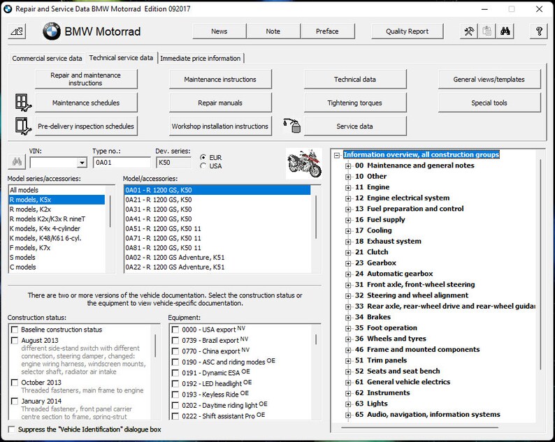 BMW Motorrad RSD 09.2017(2018) Repair & Workshop Manual 1981-2018 - Etsy