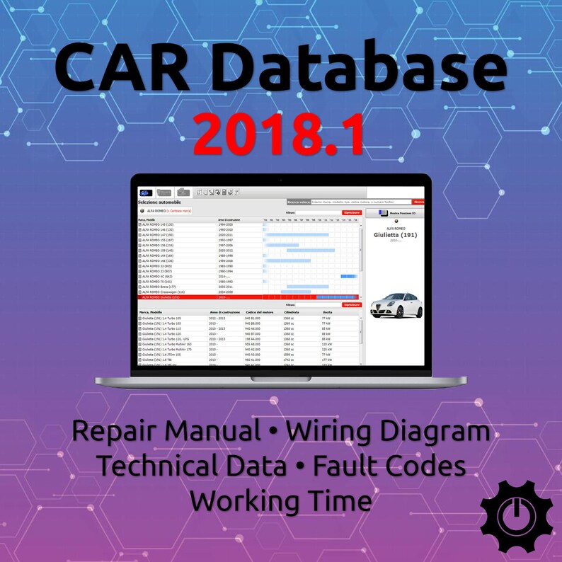 CAR Database FULL 2018 With Working Time Installation Guide - Etsy