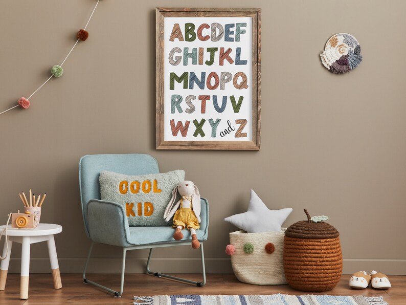 Educational Decoration Poster for Kids Room ABC LEARNING - Etsy