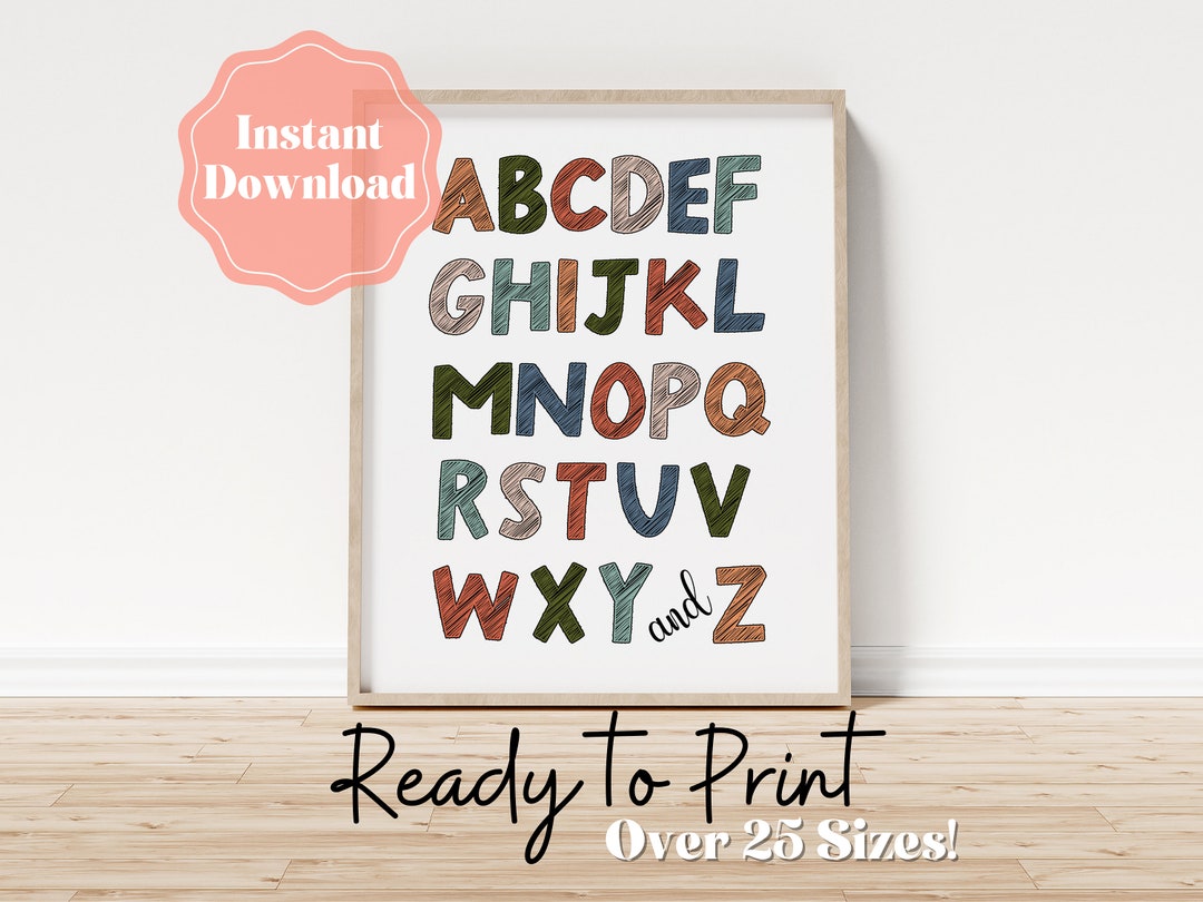 Educational Decoration Poster for Kids Room ABC LEARNING - Etsy