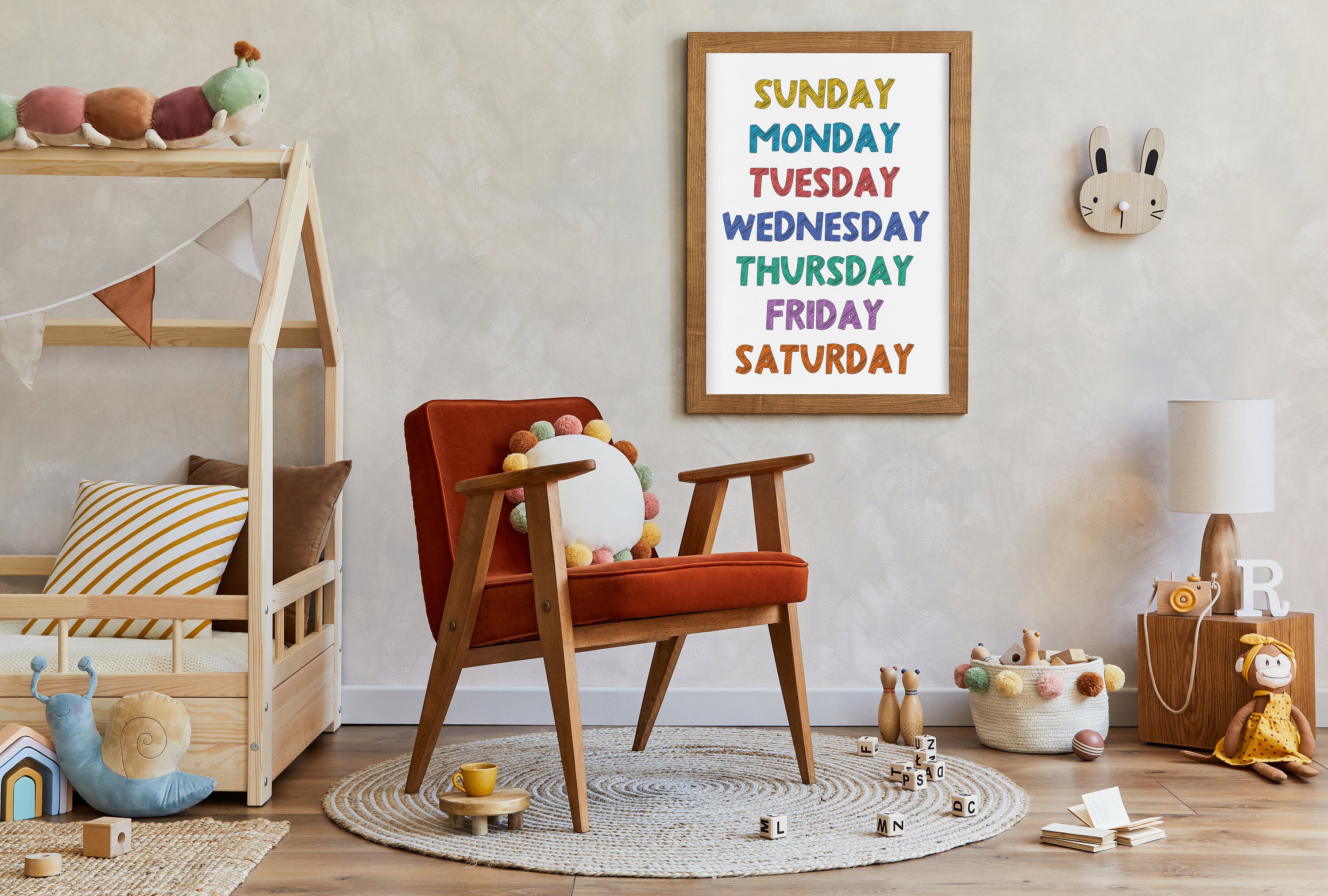 Days of the Week Educational Poster Rainbow Classroom Decor - Etsy