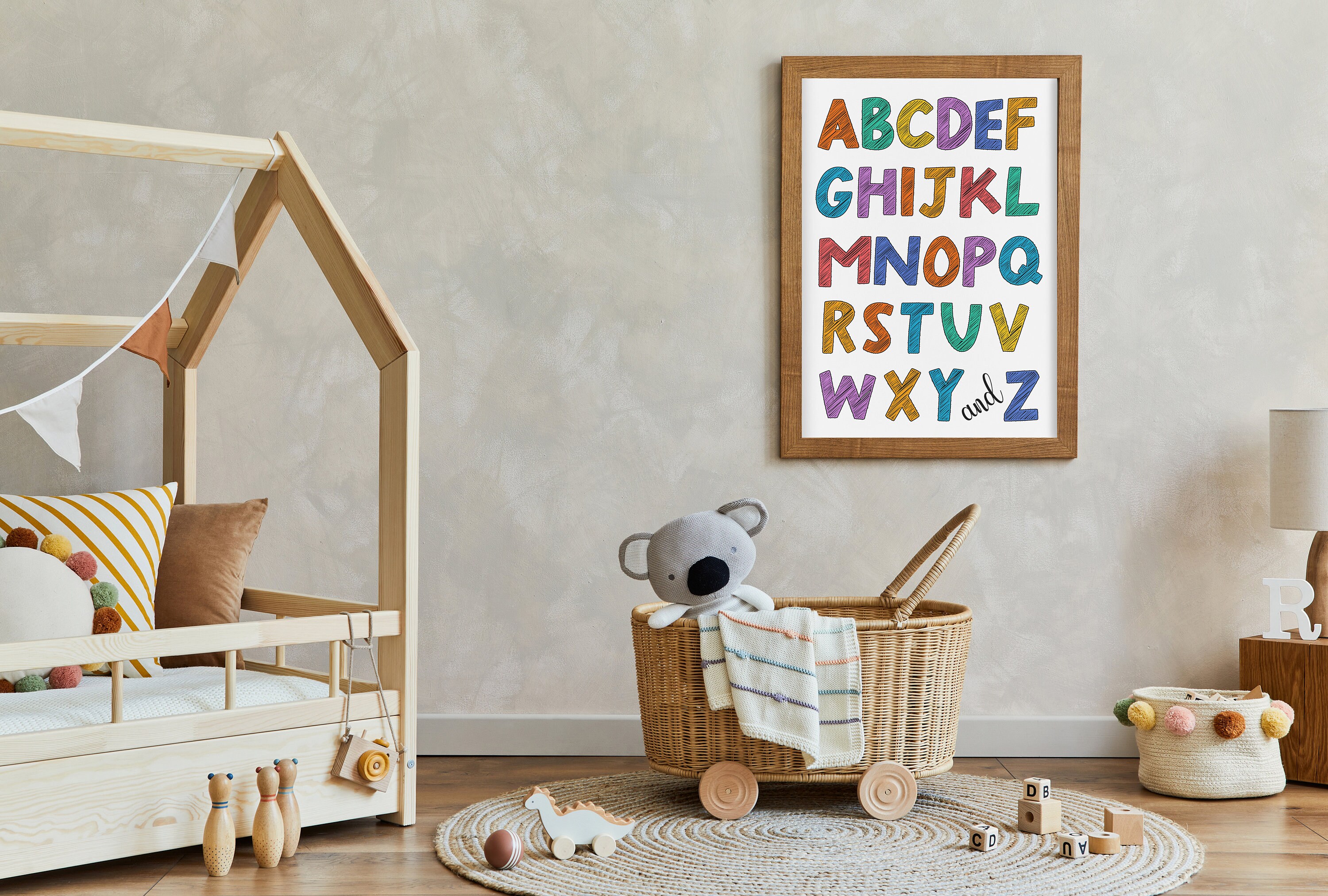 Alphabet Educational Poster ABC Learning Poster Rainbow - Etsy