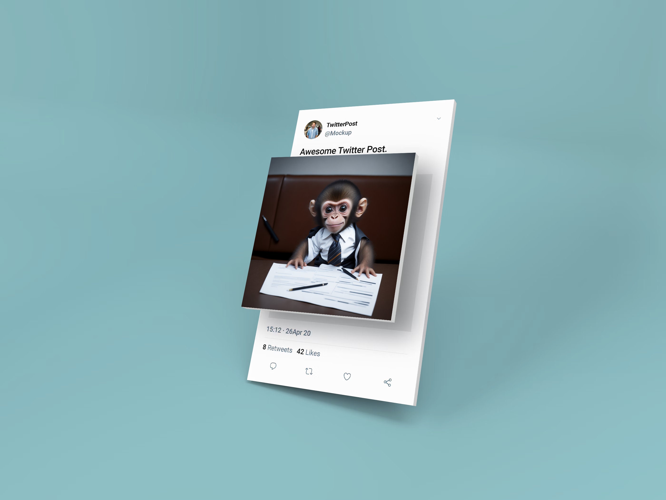 Cute Baby Monkey in Business Suit - Etsy