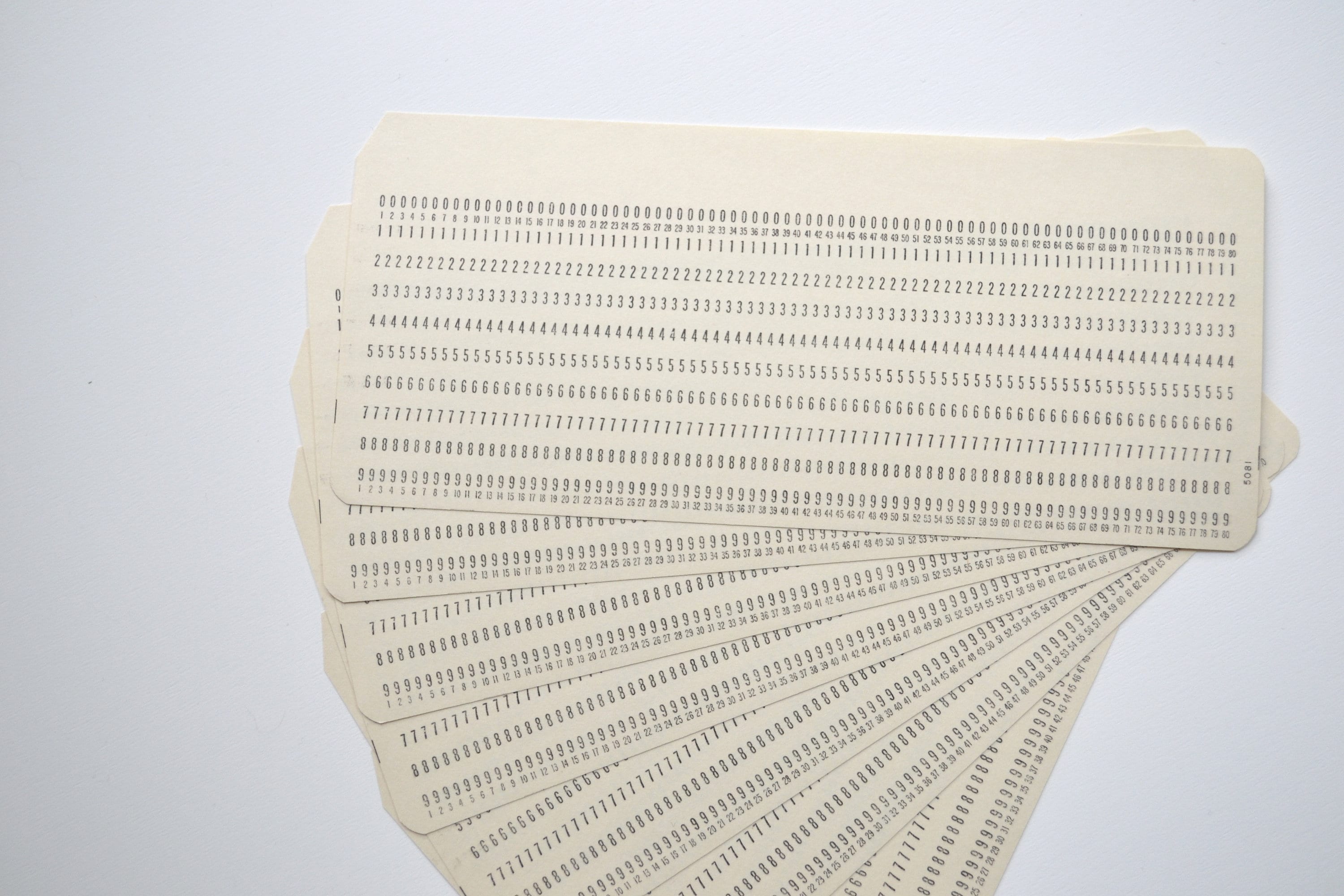 Set of 7 Computer Punch Cards Vintage Ephemera Junk - Etsy