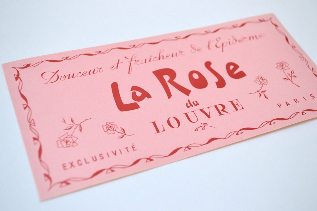 Vintage French Soap Labels - La Rose Du Louvre - NOS - Vintage French ...