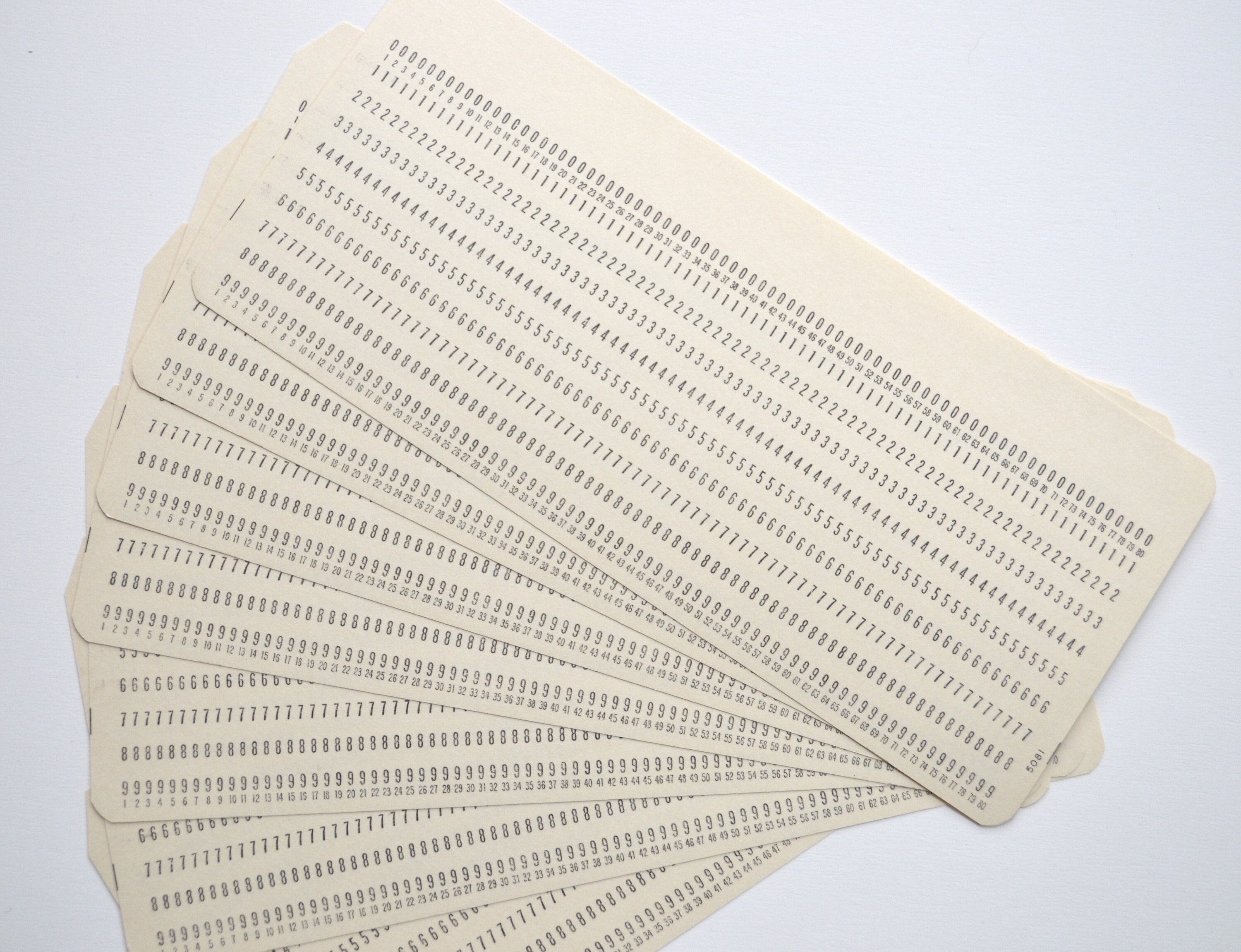 Set of 7 Computer Punch Cards Vintage Ephemera Junk - Etsy