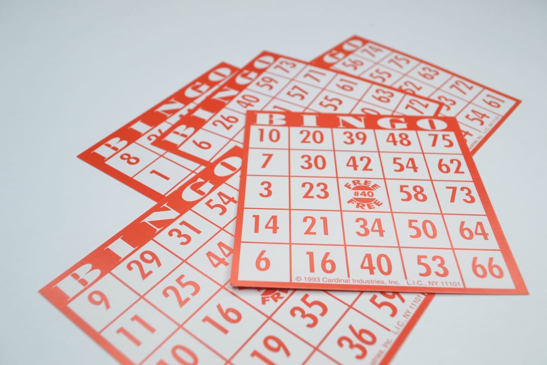 Set of 5 Vintage Bingo Cards Red Bingo Cards Junk Journal Supplies - Etsy