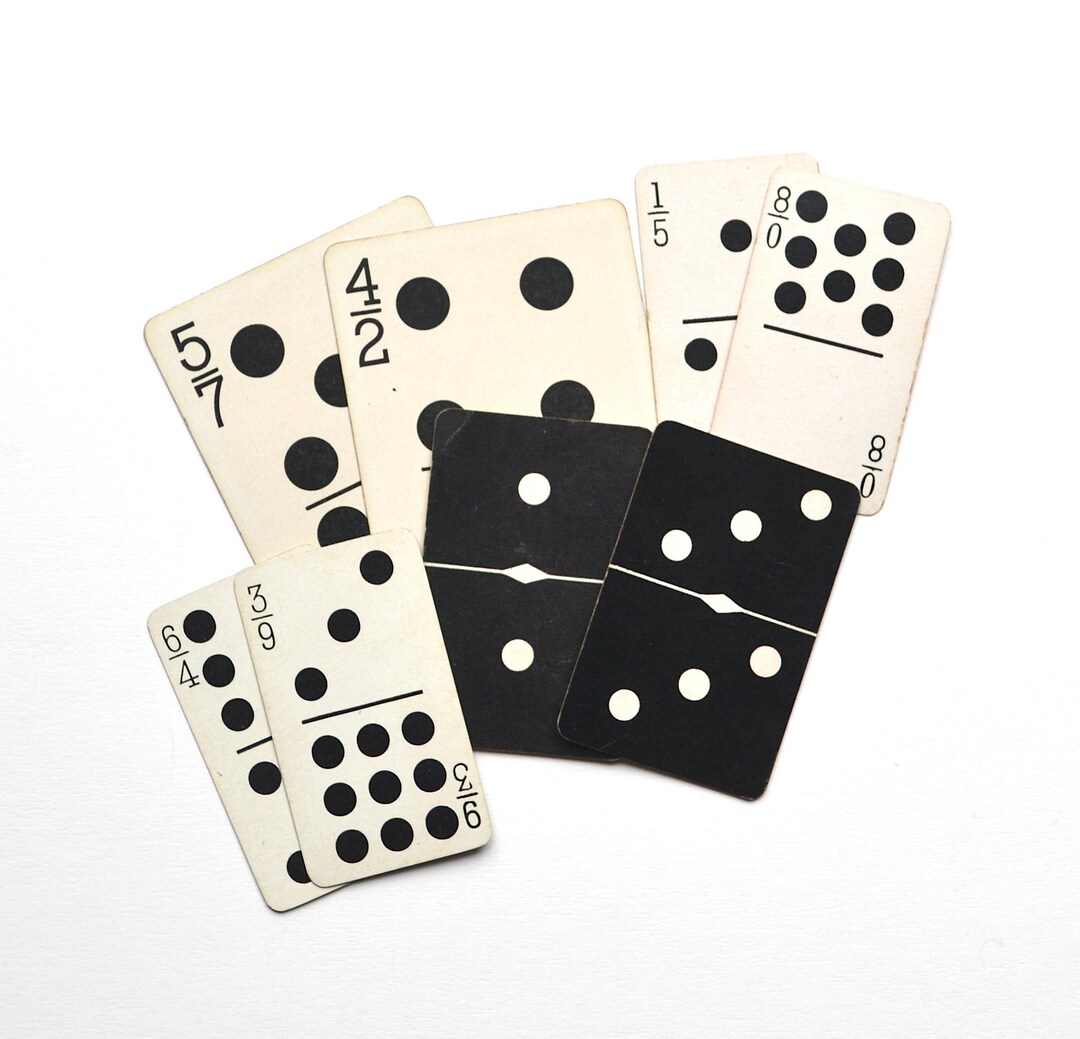 Set of 8 Domino Playing Cards - Swap Cards - Junk Journal Card - Not a ...