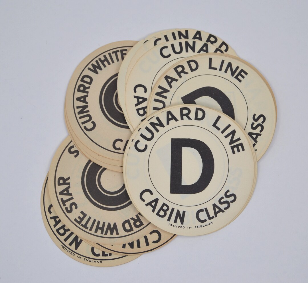 Vintage Cunard Line Unused Luggage Label Cabin Class - Choose Your ...