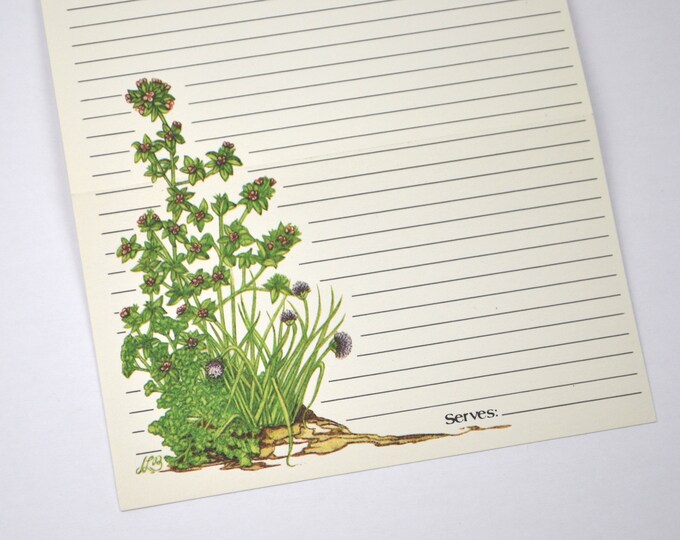 Vintage Herb Double Recipe Card - Vintage Current Recipe Cards ...