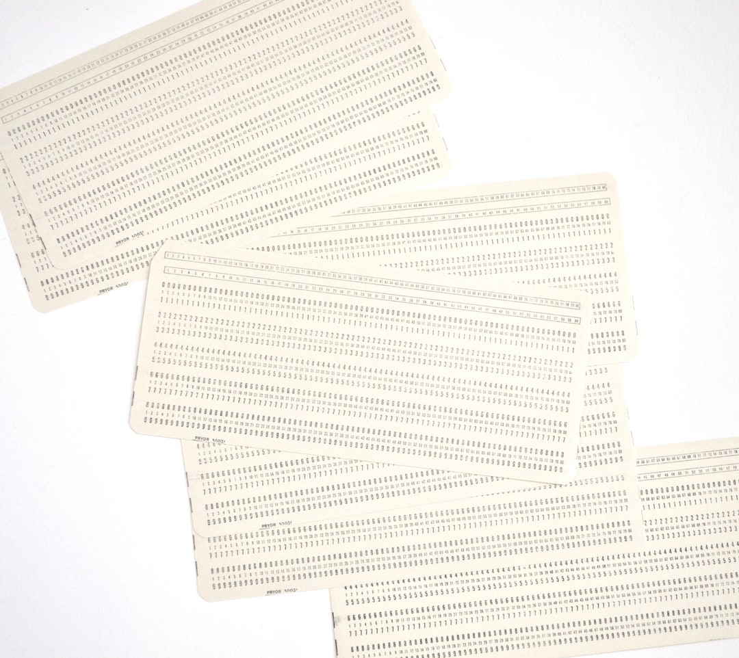 Sets of 10, 20, or 50 - Computer Punch Cards - Vintage Ephemera - Junk ...