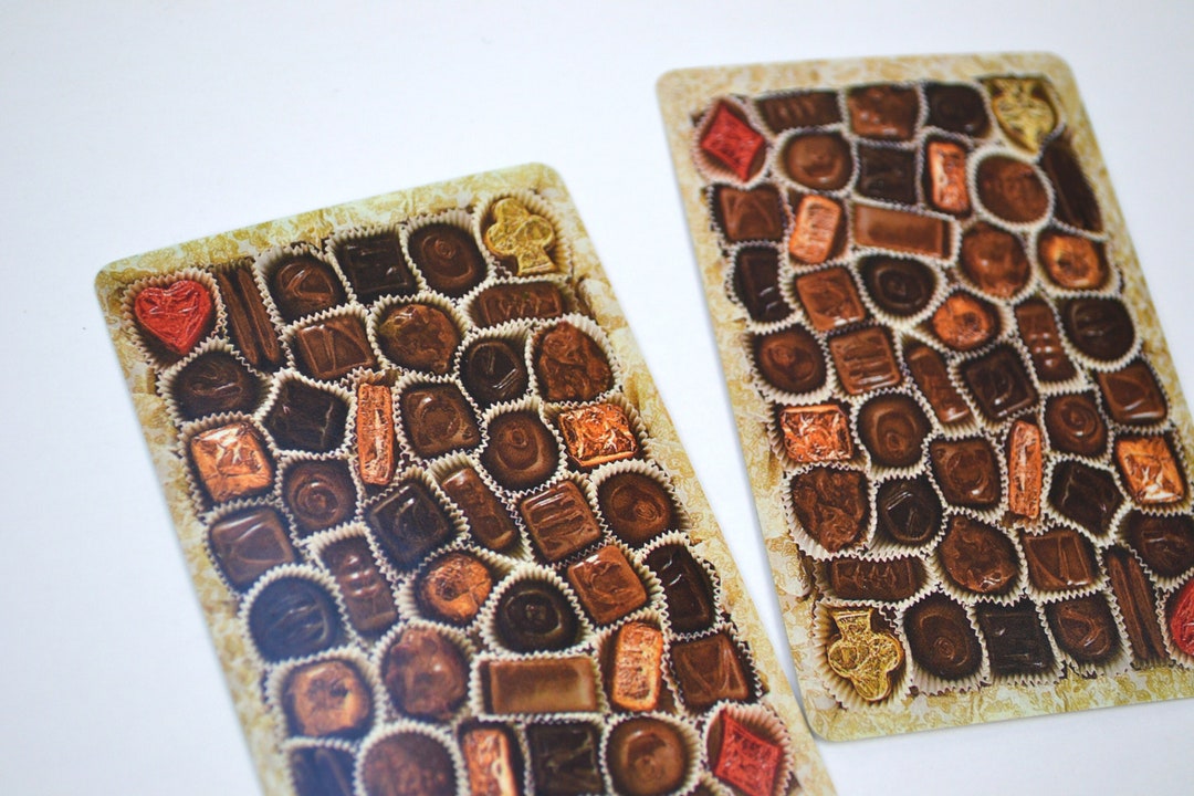 Box of Chocolates Playing Cards - Set of 4 Cards - Valentines Cards ...