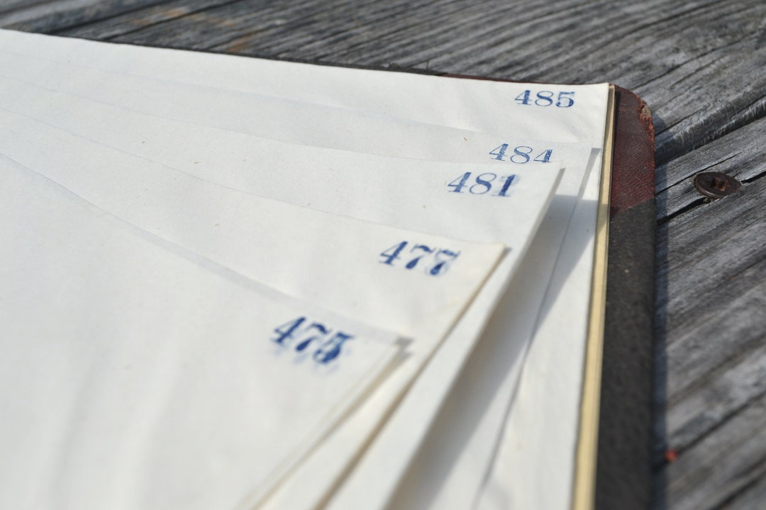 Blank Antique 1897 Tissue Thin Onionskin Paper - Set of 5 or 10 Sheets ...