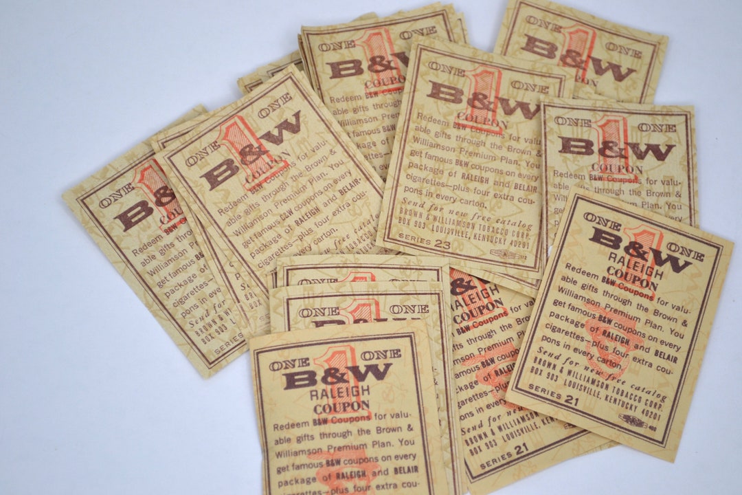 Vintage Tobacco Coupons Set of 20 Used Coupons Junk - Etsy