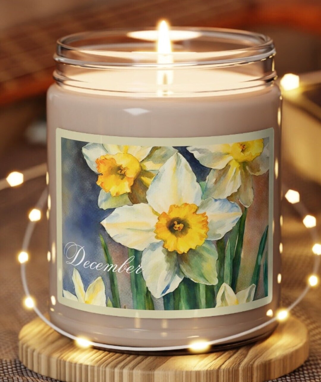 Copy of Birth Flower Gift Birth Flower Candle Gift for - Etsy