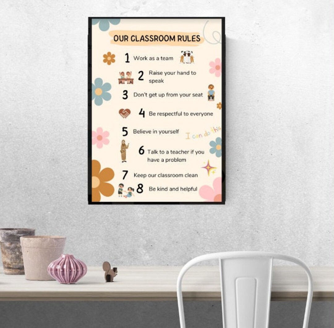 Classroom Rules Poster Notice to All Students PRINTABLE - Etsy