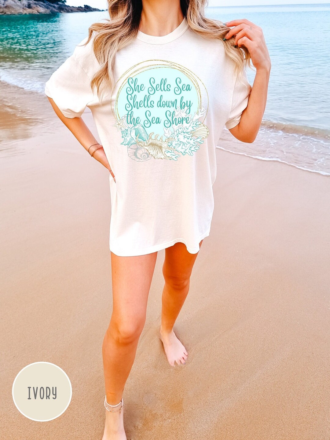 Sea Shell Shirt, Sea Sheling Shirt, Sea Life Shirt, Beach Shirt for ...