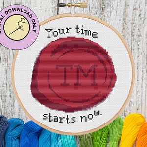 Taskmaster Seal - Your Time Starts Now- PDF Cross Stitch Pattern - Etsy