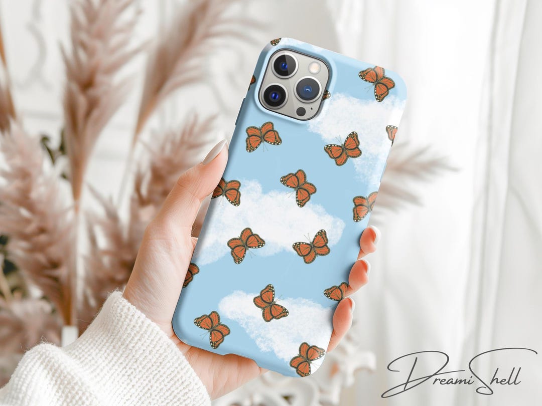 Monarch Butterfly iPhone Case: Cloudy Sky Magsafe Tough Phone Casing - Etsy