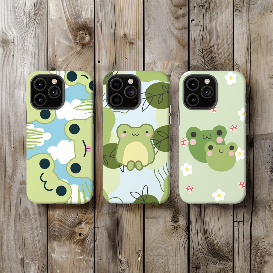 Cute Sage Green Frog Phonecase, Kawaii Cottagecore Casing for Iphone ...