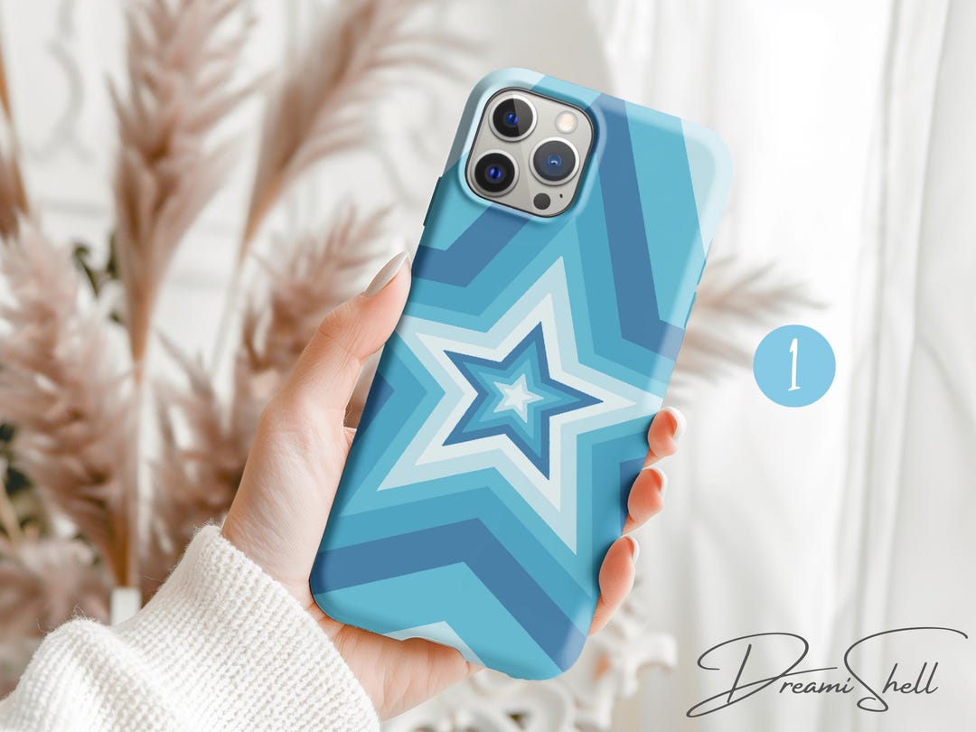 Blue Y2K Star Mag Safe Phone Case | Retro Magnetic Tough Phone Casing ...