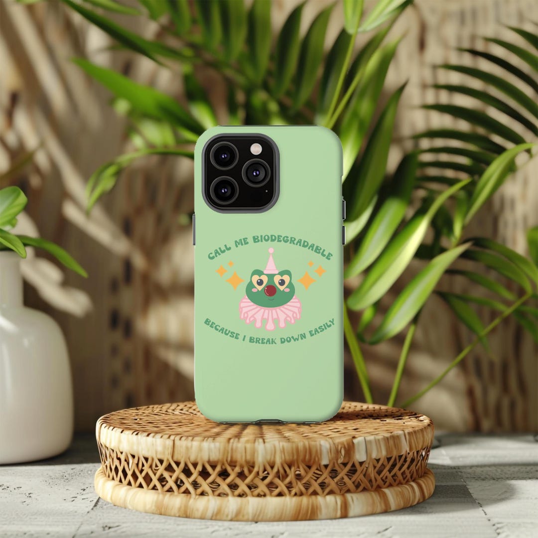 Kawaii Cute Frog Clown Phonecase, Relatable Funny Frogs Circus Quotes ...