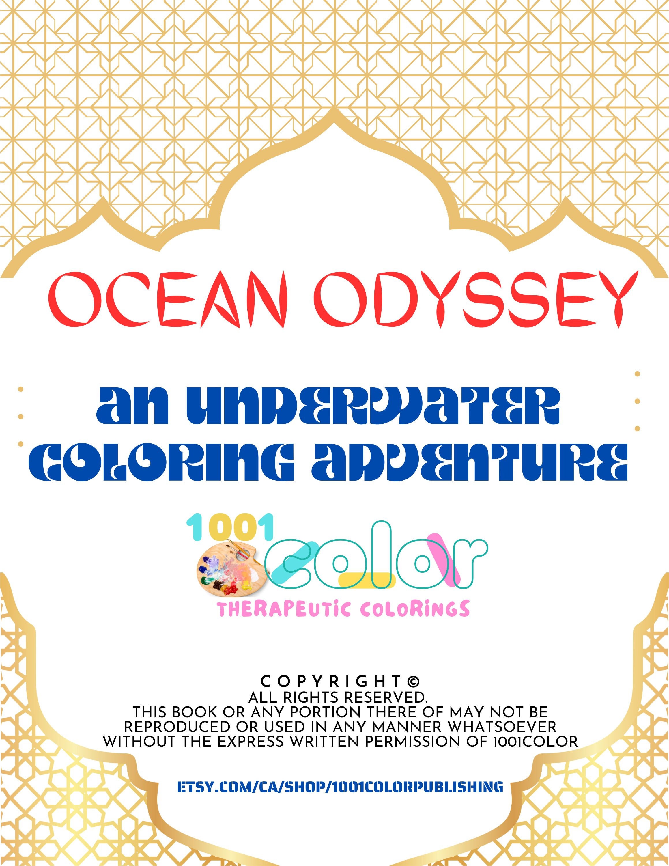 Ocean Odyssey - an Underwater Coloring Adventure - Etsy