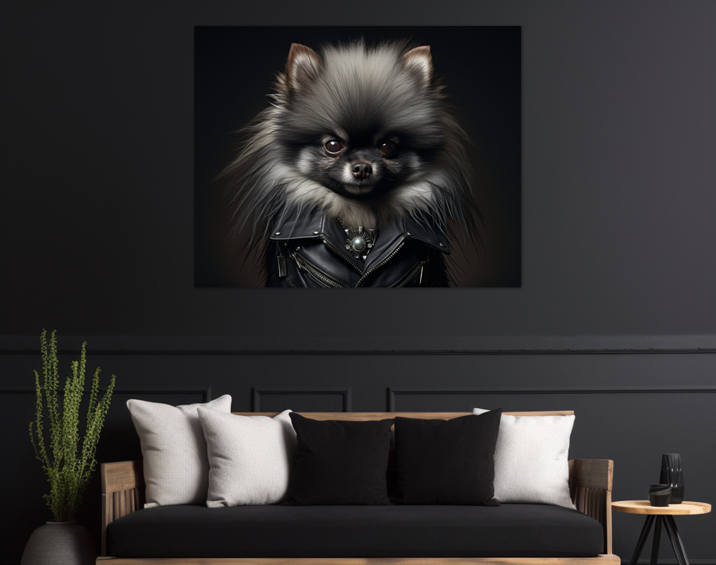 Rockin' Rover Pomeranian Rockstar Aluminum Print Dog - Etsy