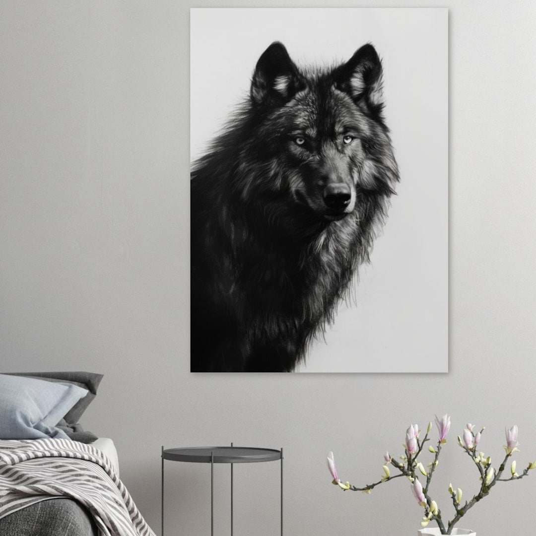 Modern Wolf Poster, Art Poster Print, Home Decor, Matte Poster, Wolf ...