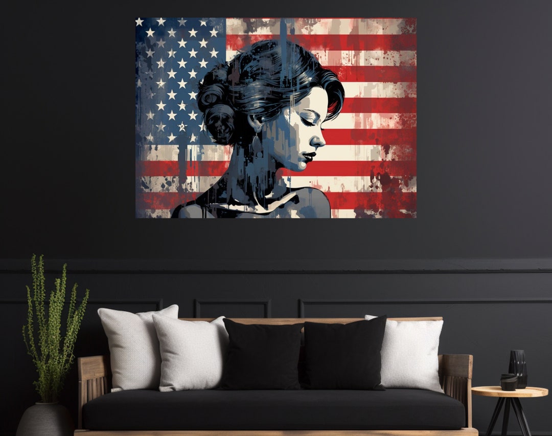 Rustic American Beauty Queen Aluminum Print, Wall Décor, American Art ...