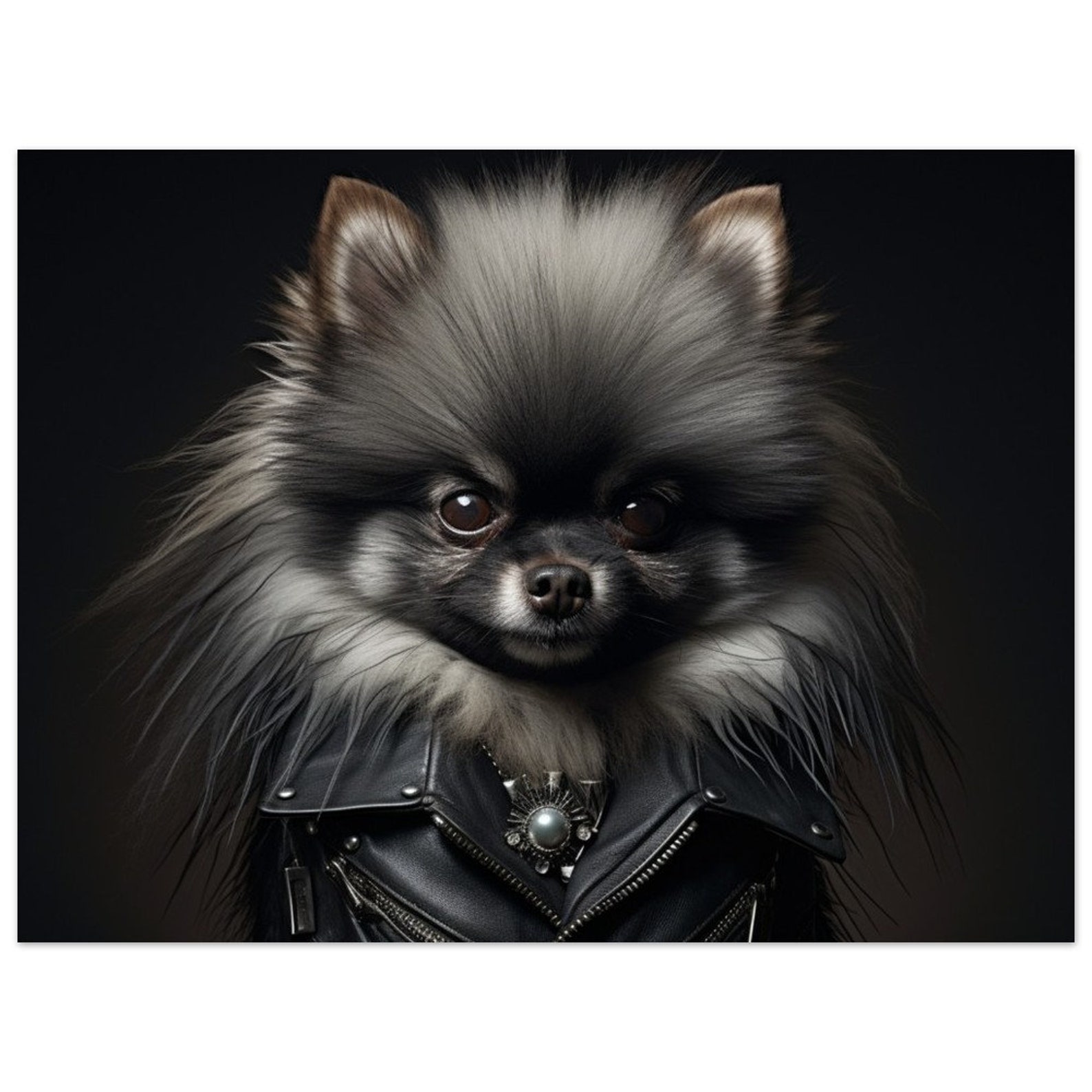 Rockin' Rover Pomeranian Rockstar Aluminum Print Dog - Etsy