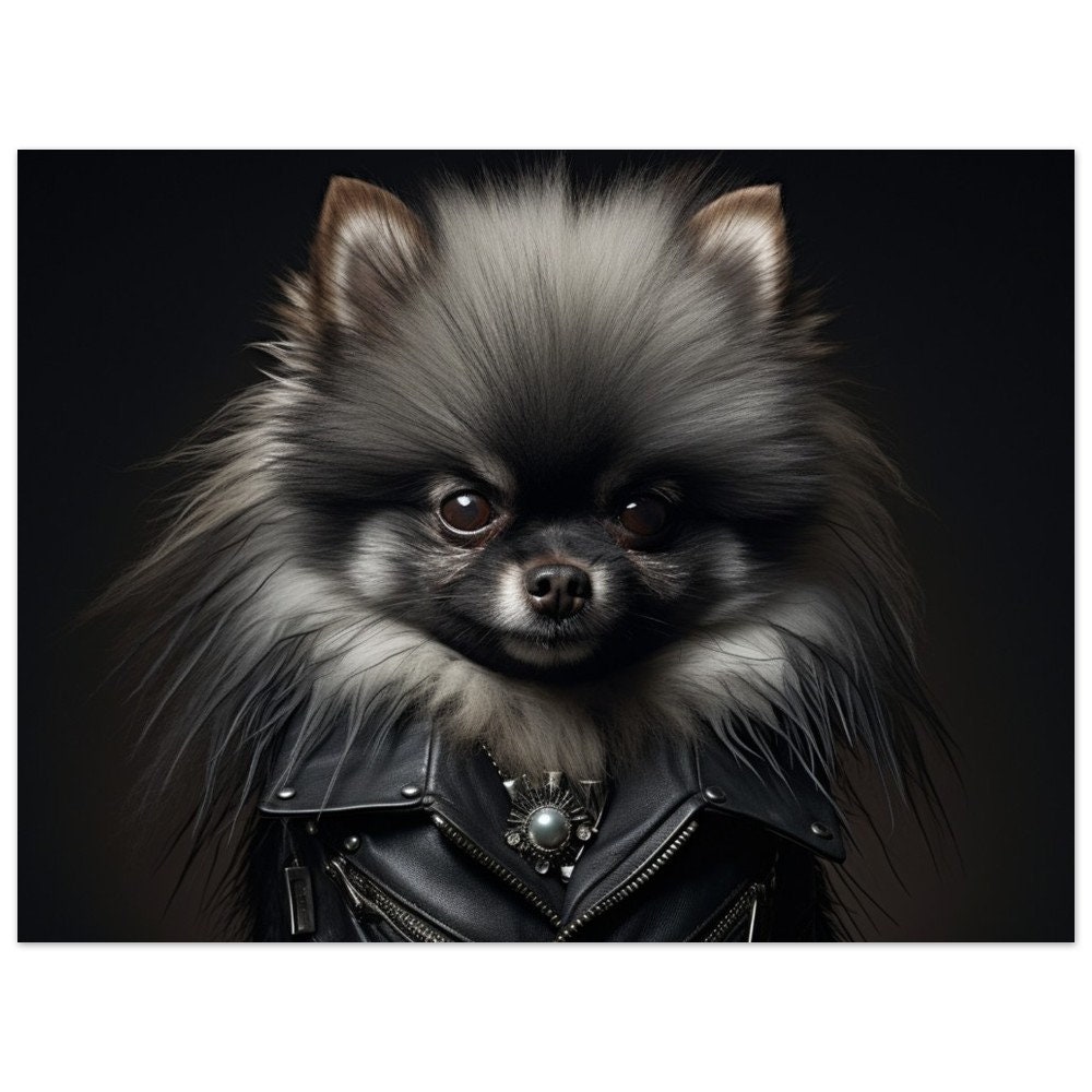 Rockin' Rover Pomeranian Rockstar Aluminum Print Dog - Etsy