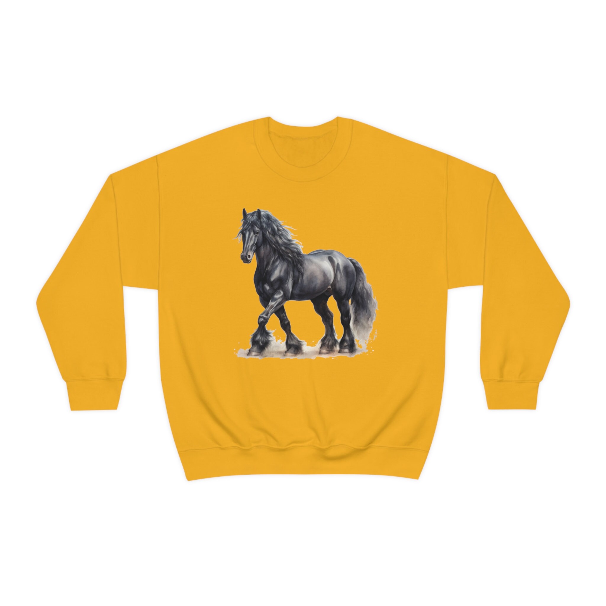 Watercolor Friesian Horse, Horse Sweatshirt, Horse Portrait Sweatshirt ...