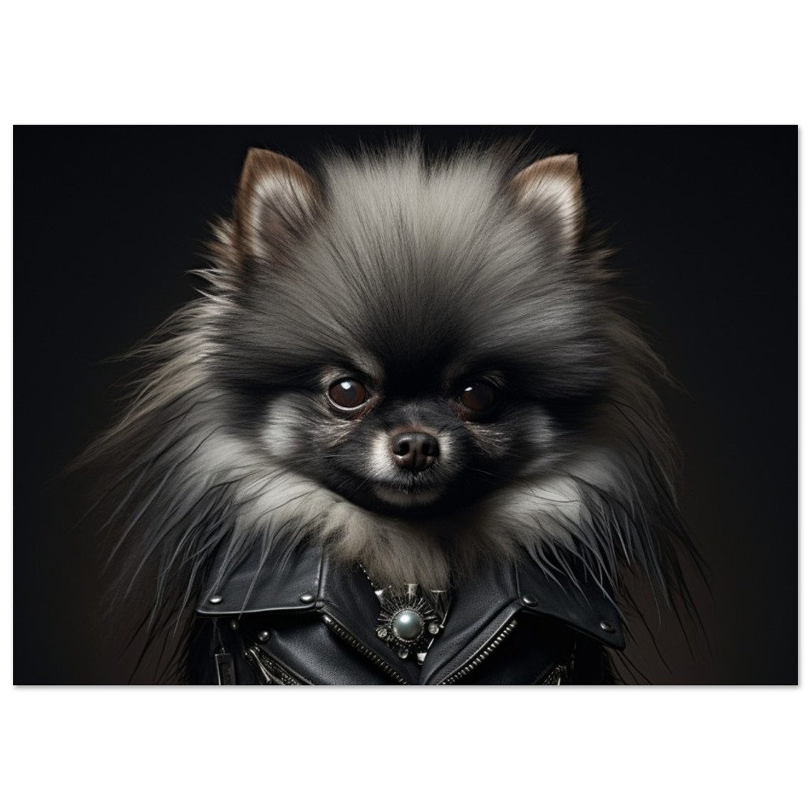 Rockin' Rover Pomeranian Rockstar Aluminum Print Dog - Etsy