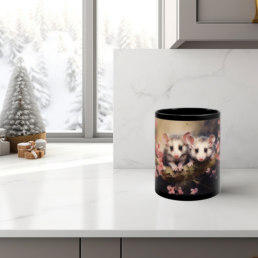 Vintage Opossum Art Coffee Mug, Possum Gift, Opossum Gift, Possum Lover ...