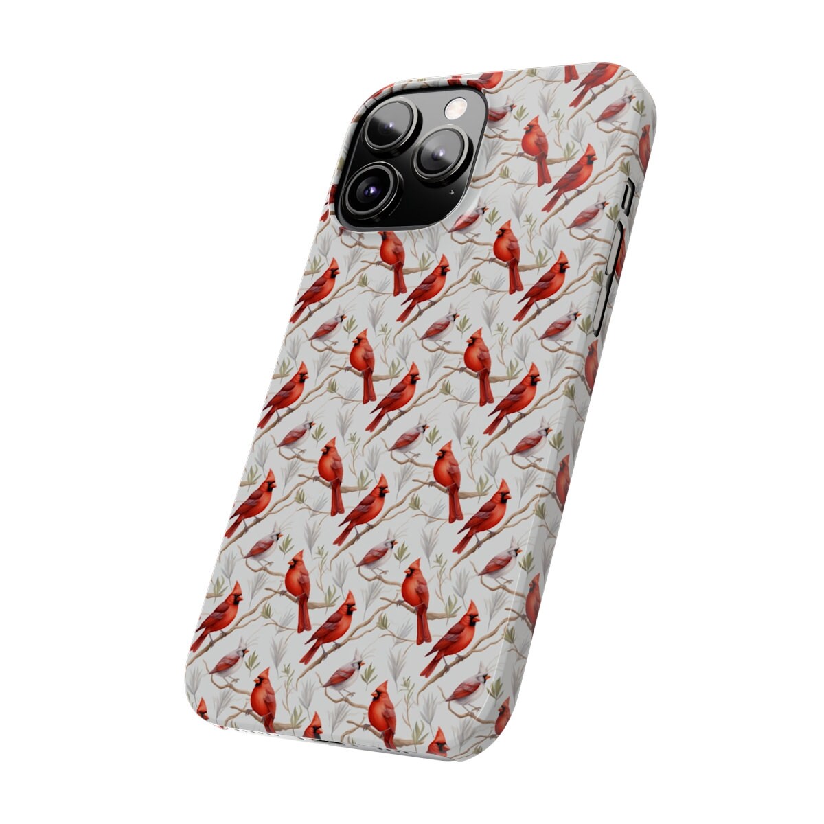 Red and White Cardinal Bird Design Phone Case for iPhone - Etsy