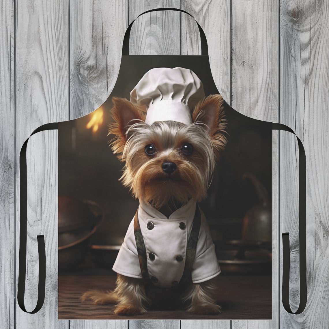 Yorkie Yum-yums, Funny Culinary Chef Yorkie Dog, Kitchen Apron Gift ...