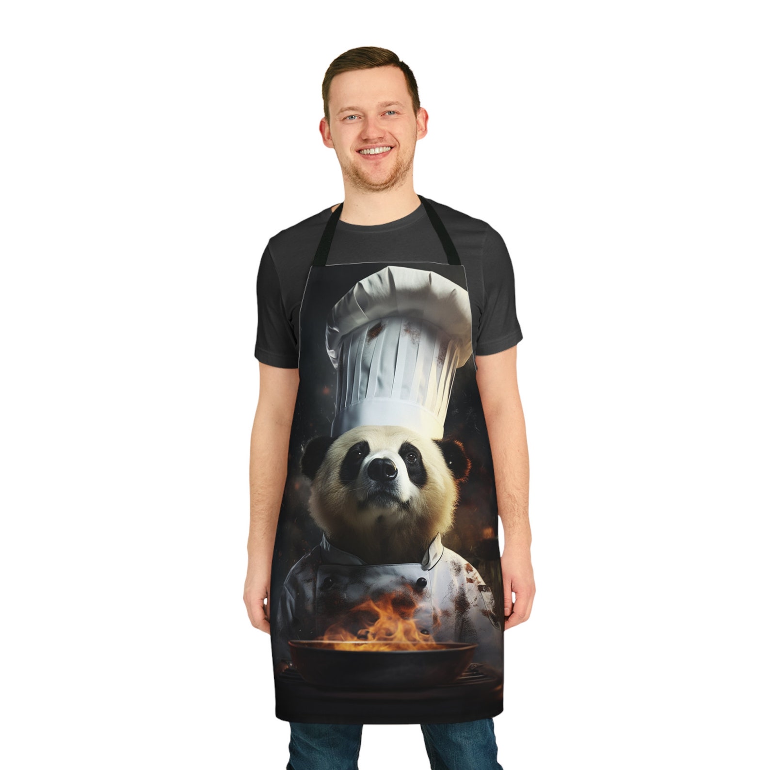 Panda Pantry, Funny Culinary Panda Bear Chef Kitchen Apron Gift, Funny ...