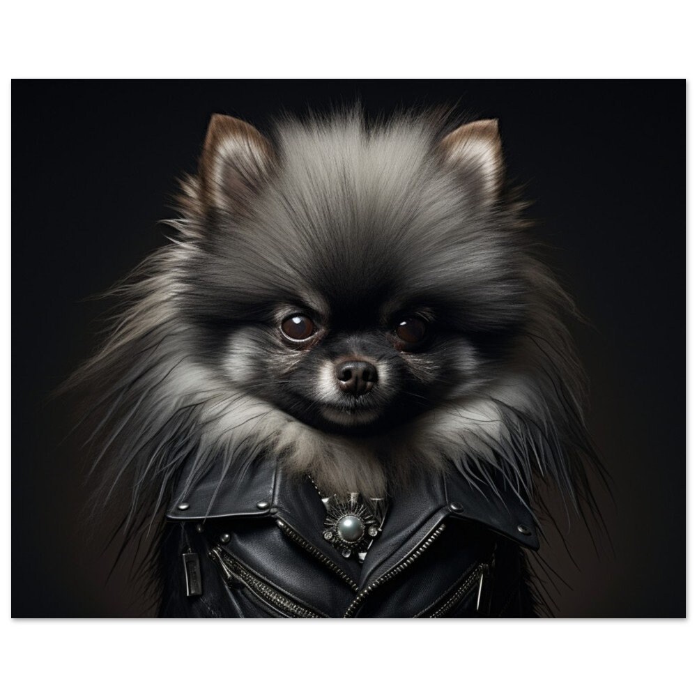 Rockin' Rover Pomeranian Rockstar Aluminum Print Dog - Etsy