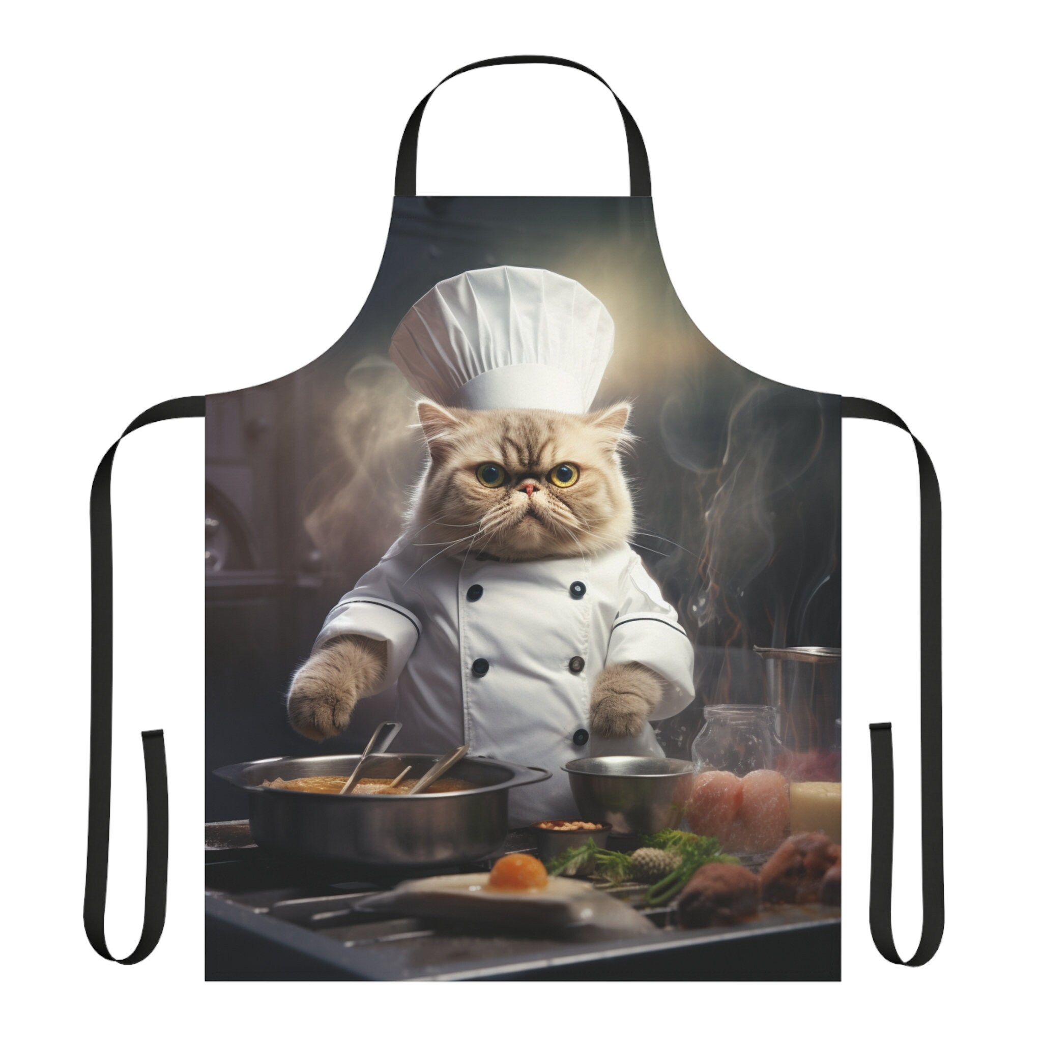 Gordon Ramseow Apron, Funny Culinary Exotic Shorthair Cat Kitchen Apron ...