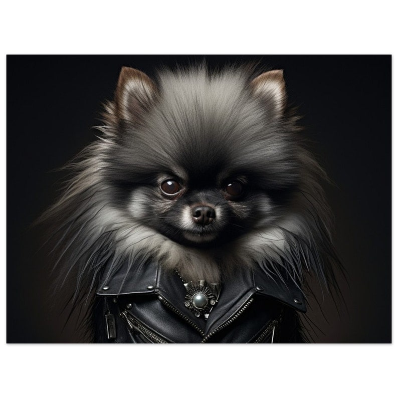 Rockin' Rover Pomeranian Rockstar Aluminum Print Dog - Etsy