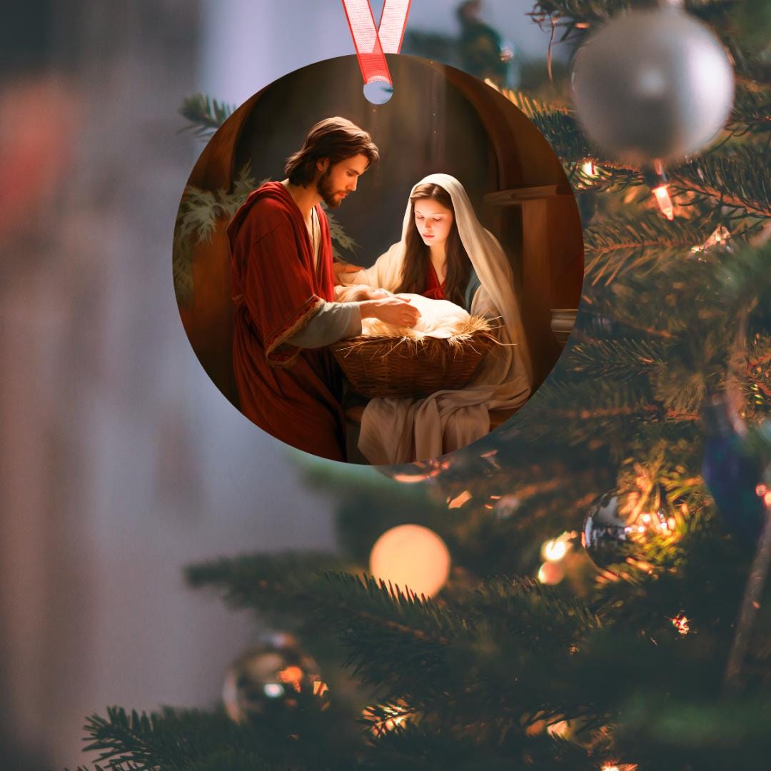 CUSTOM NATIVITY ORNAMENT Christmas En Espanol Spanish Ornament Holiday ...