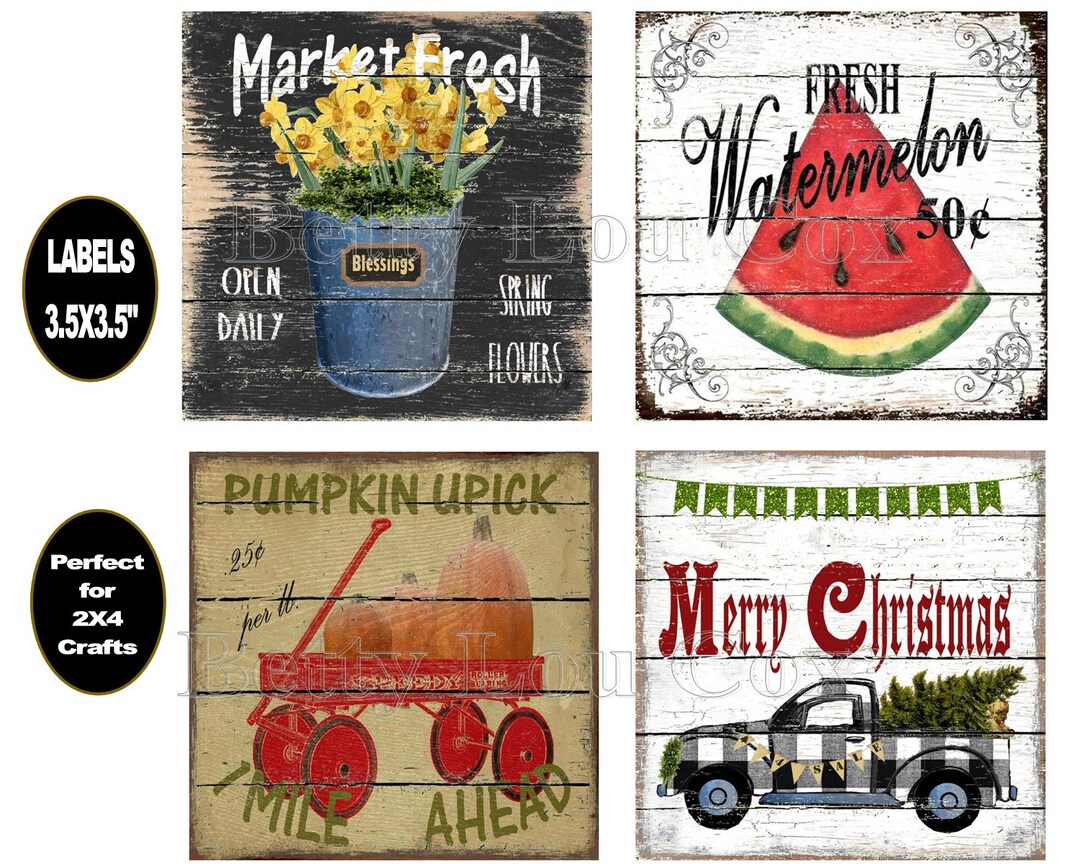 4 Season Labels , Spring Summer Fall Winter for Pantry Jars Cans Crocks ...