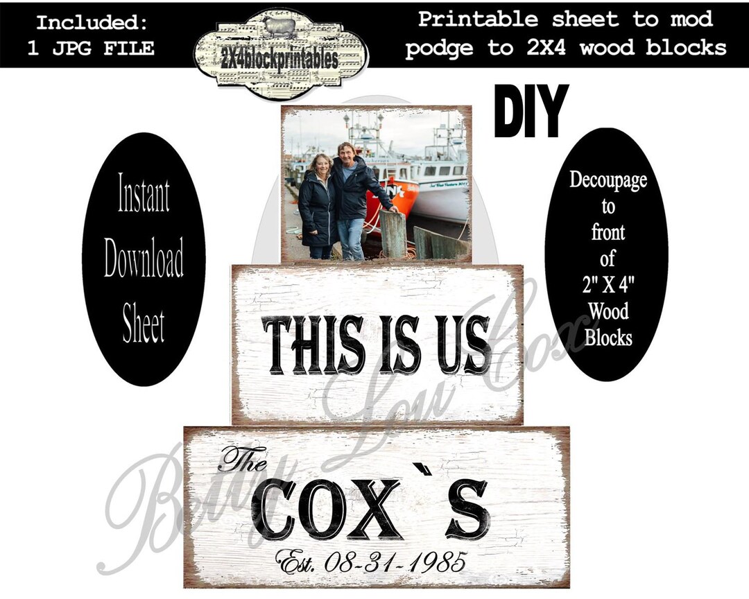 So Easy DIY , Personalized Sign , This is Us , Custom , Digital , 2X4 ...