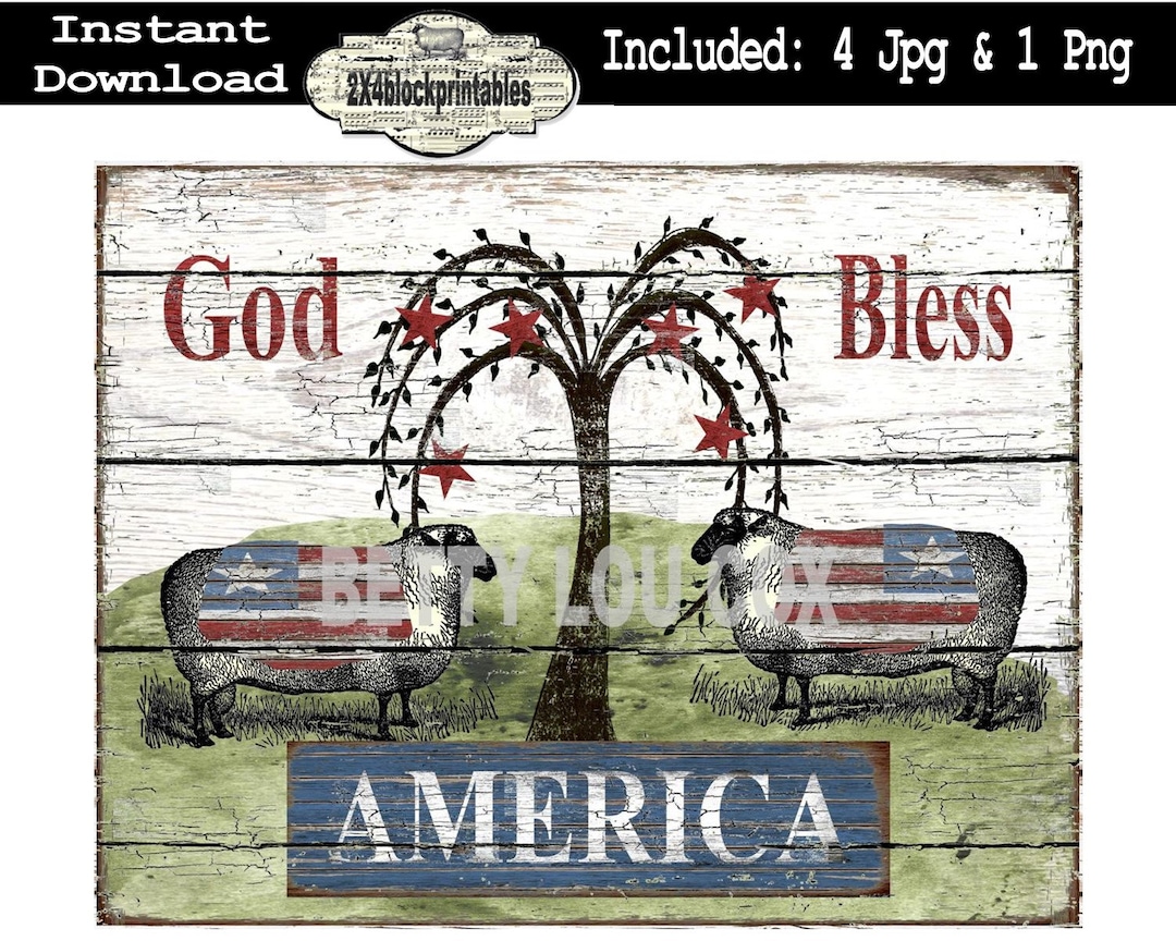 American Print , Digital Sheep America , Land of the Free , 1776 ...